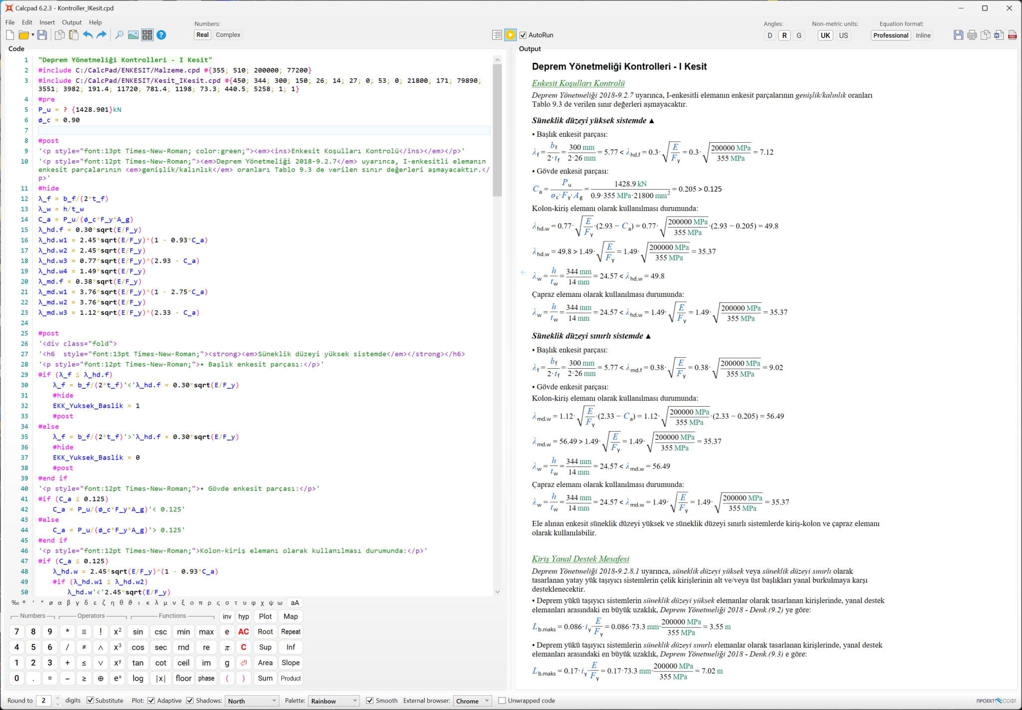 Calcpad - Çevrimiçi çalışma sayfaları geliştirin, paylaşın ve çalıştırın